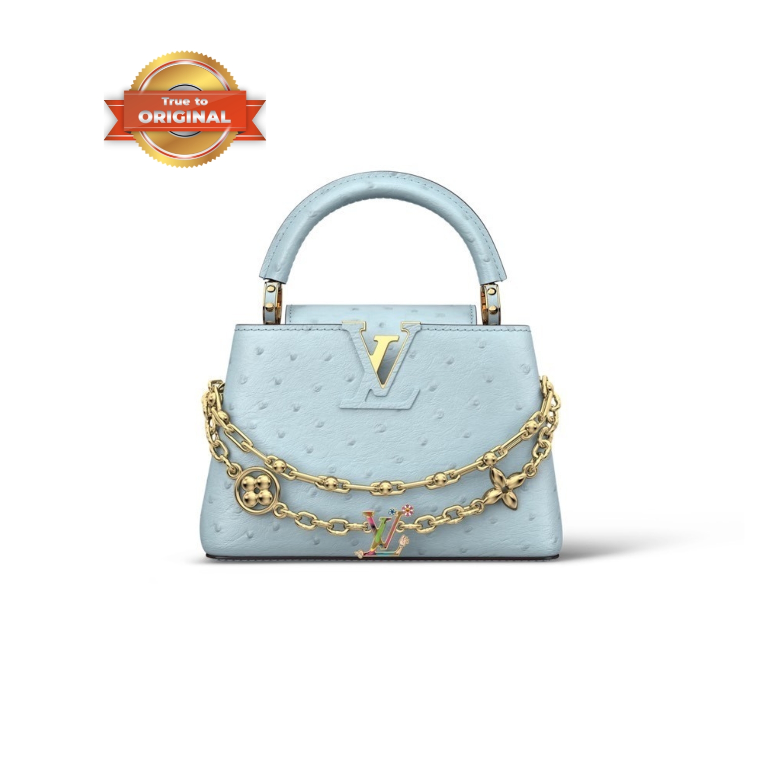 [True-to-ORIGINAL] Louis Vuitton LV x TM Capucines Mini Ostrich Baby ...